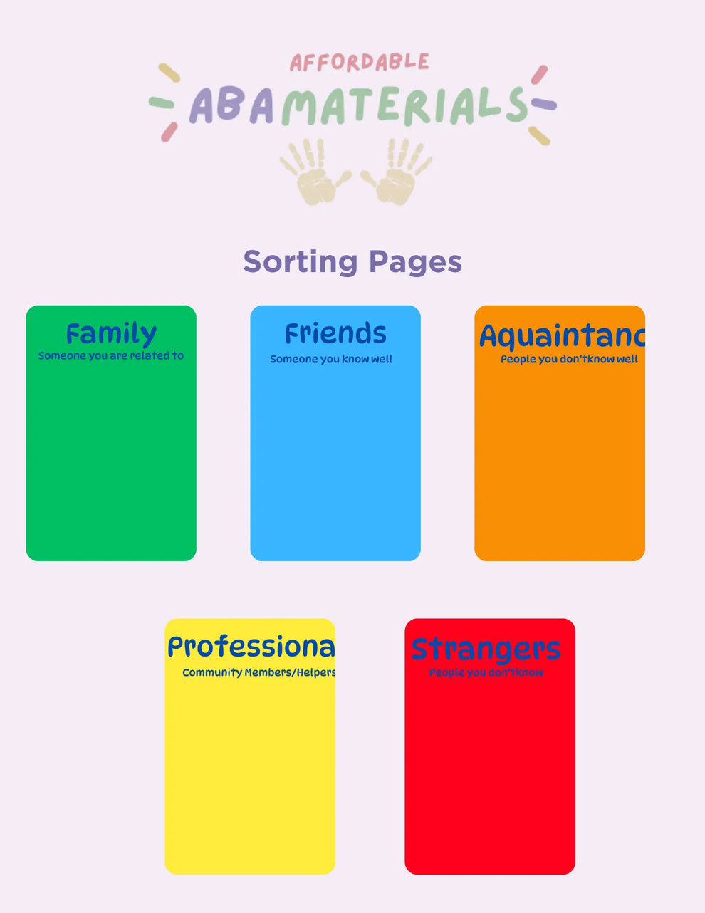 Relations of Others Printable Teaching Resource-Understanding ...