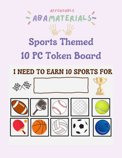 Sports Themed Token Board-Printable 10 Pc Token Economy Reward System ...
