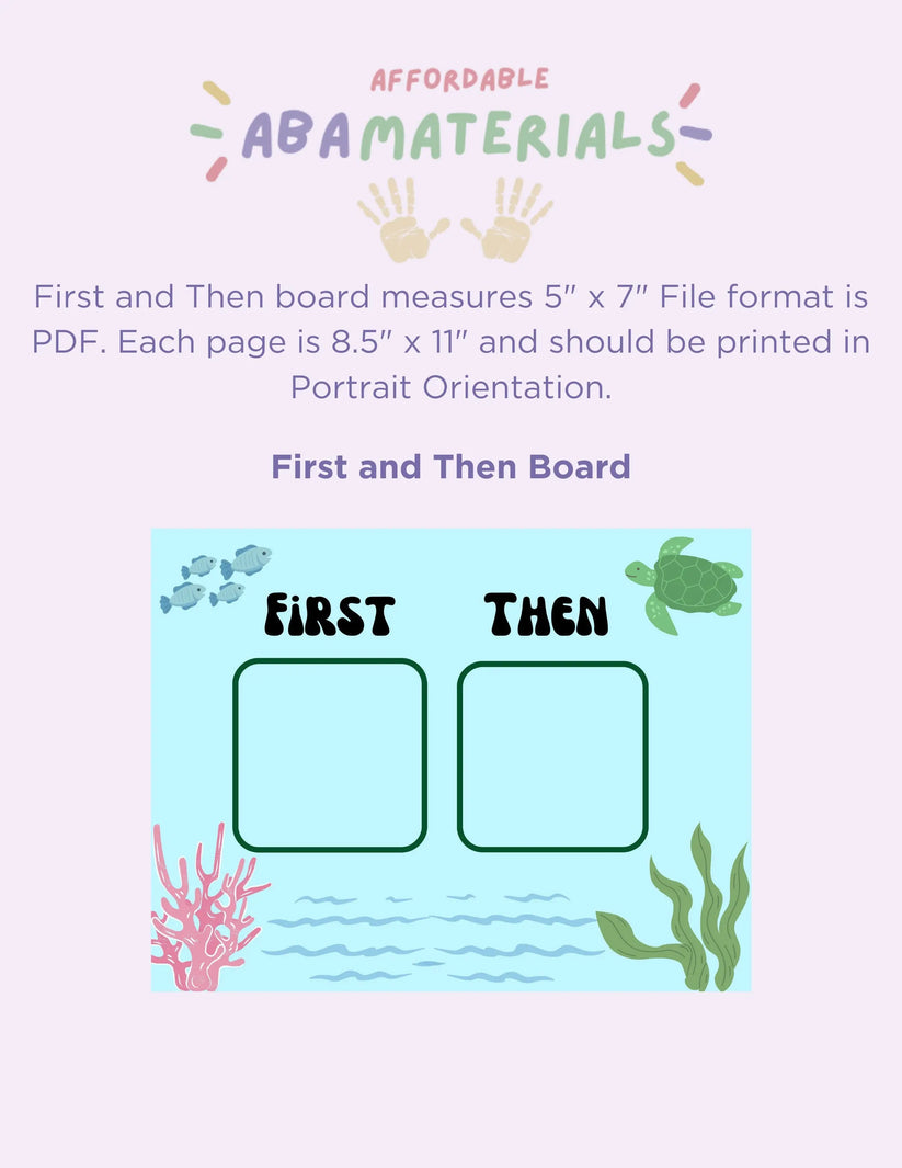 Ocean Animal Bundle-First-Then, Schedule, & Token Board Printable Set ...