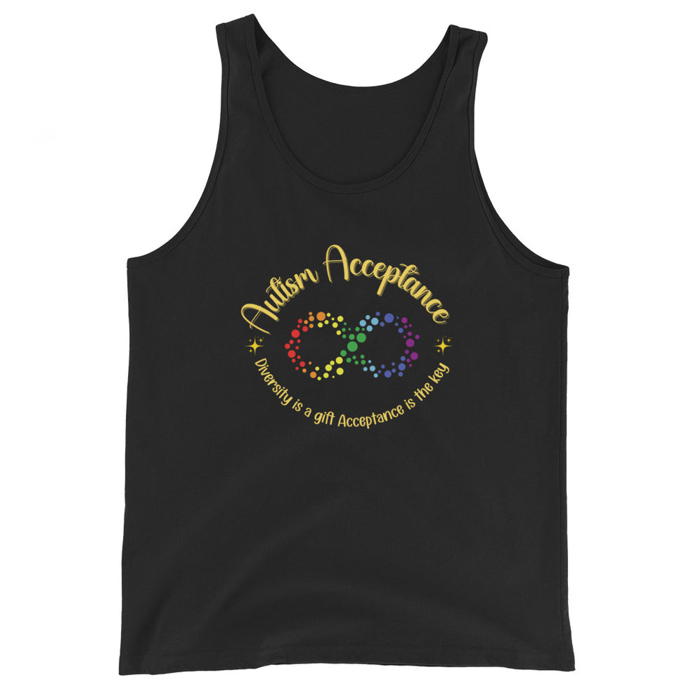 Autism Acceptance Tank Top – “Diversity is a Gift, Acceptance is the K ...