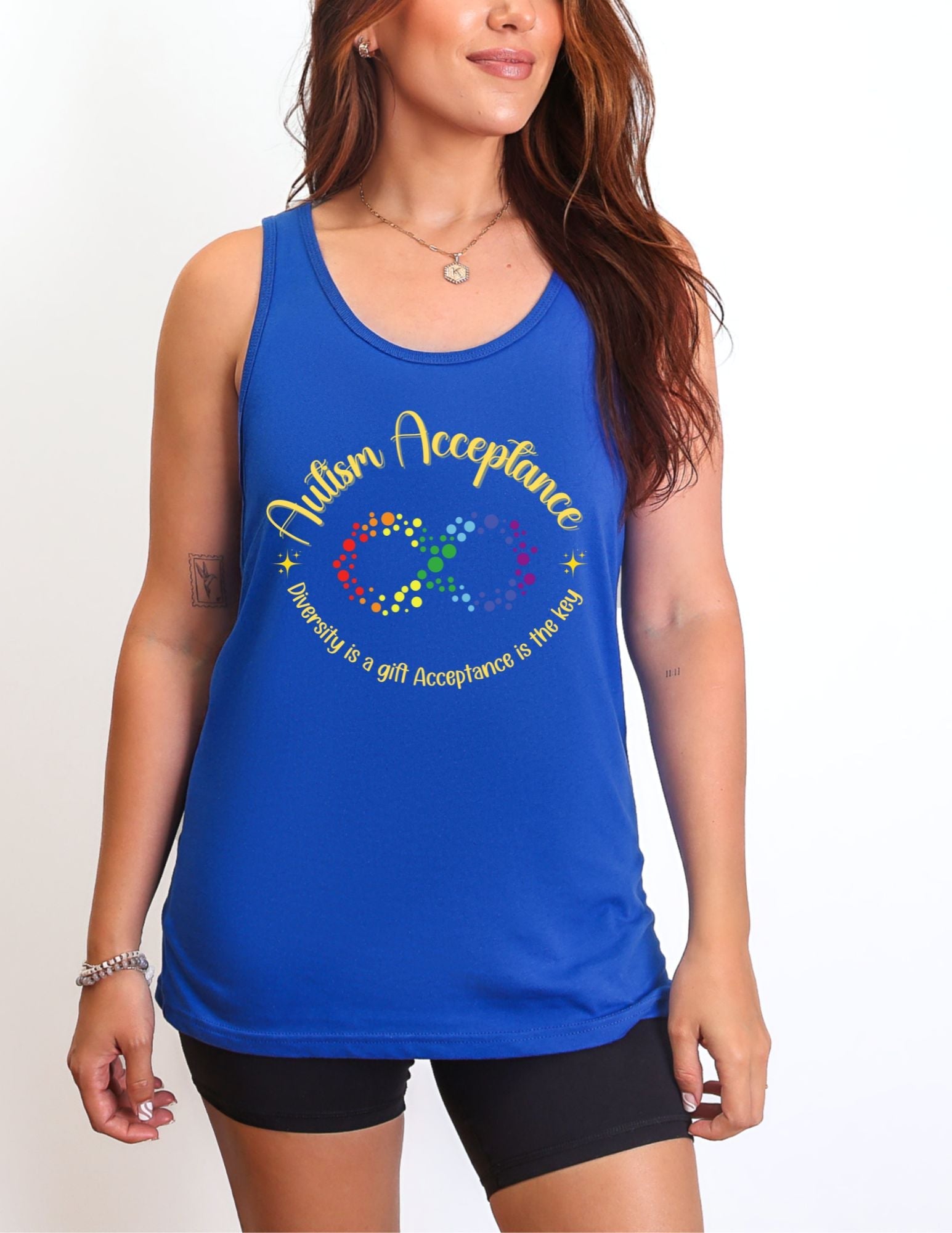 Autism Acceptance Tank Top – “Diversity is a Gift, Acceptance is the K ...